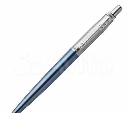 Ручка гелевая Parker "Jotter Waterloo Blue CT", корпус голубой, детали из нержавеющей стали, черная (2020650)