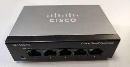 Коммутатор Cisco SF100D-05, 5 портов 10/100