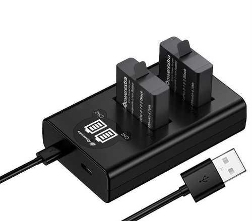 Аккумуляторы+зарядное устр-во Powerextra для GoPro