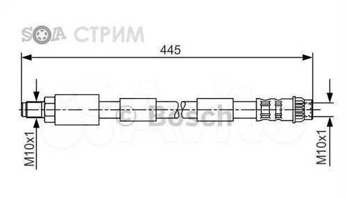 Bosch 1987476912 Шланг тормозной citroen C4/peugoet 307 1.4-2.0 00- 445мм задний