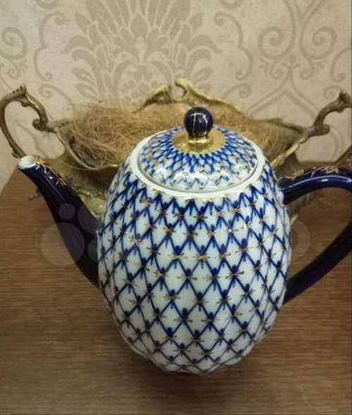Кофейник лфз кобальтовая сетка