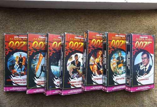 7 видеокассет VHS. джеймс бонд 007