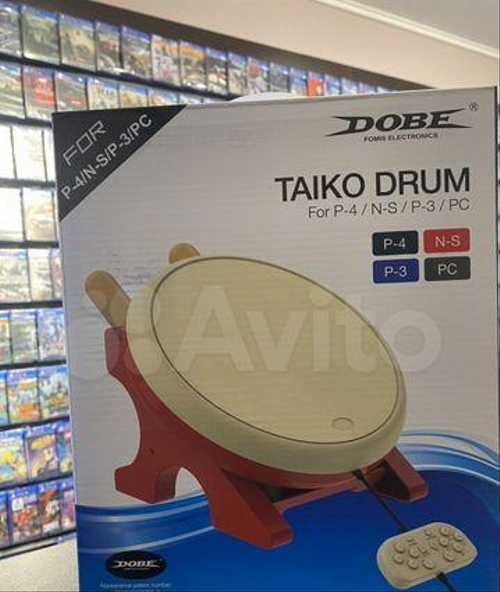 Барабан PS4/PS3/NS/PC 4 in 1 Taiko Drum TP4-0409 D