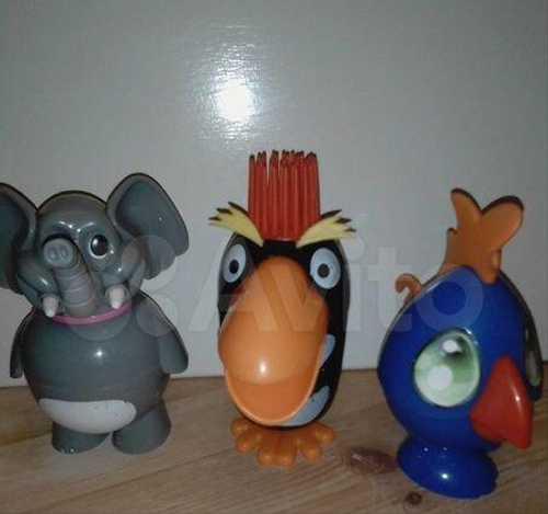 Формочки для мороженого- пингвин, слоник и попугай