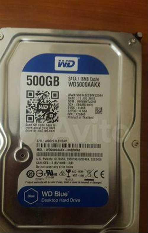 HDD(жесткий диск) 3,5" 500gb WD Blue