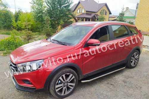 Пороги Premium на LADA Vesta SW cross