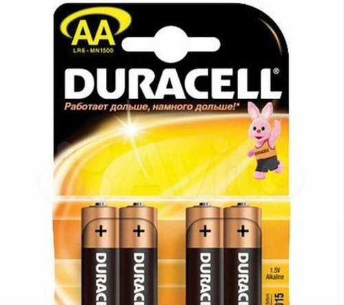 Батарейки пальчиковые "Duracell Basic аа LR6", 4 штуки