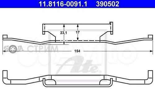 ATE 11811600911 Пружина, тормозной суппорт