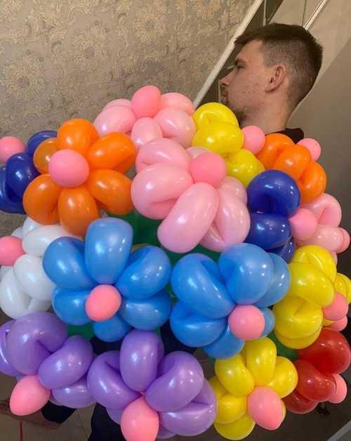 Воздушные цветы из шариков, Гелиевые шарики