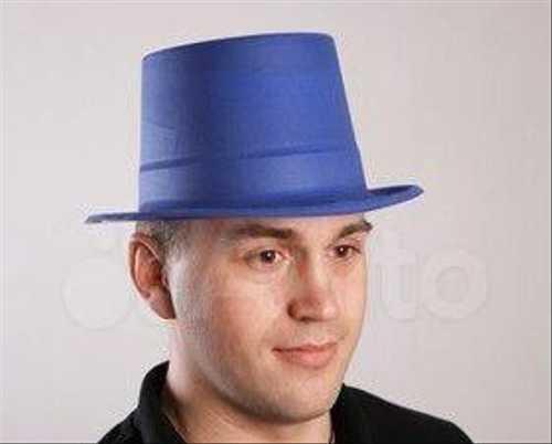 Шляпа «Цилиндр», р-р 56-58, цвет синий