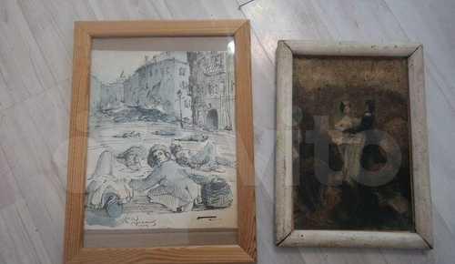 Две картины, К. Рудаков (1891-1949) цена за всё
