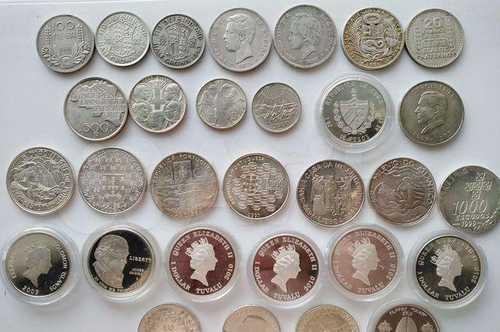 Монеты серебро разных стран. Оригинал