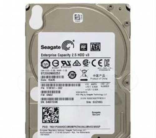 Жесткий диск HDD 2.5" 1Tb, SAS, Seagate, 7200rpm, 128Mb Enterprise Capacity #ST1000NX0333