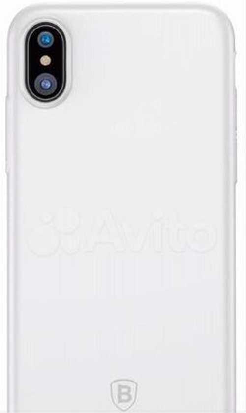 Чехол-накладка Baseus Thin Case (wiapiphx-ZB02) для iPhone X (White)