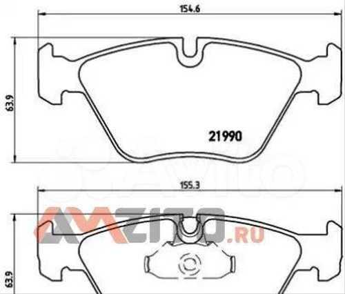 Brembo P06065 колодки тормозные bmw e39 520i/523i