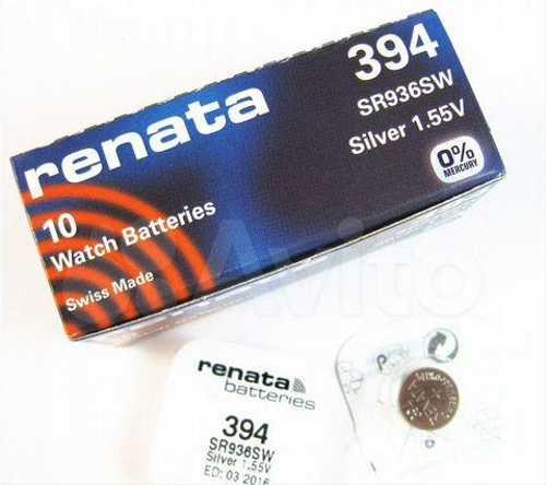 Батарейка Renata 394, 2 шт