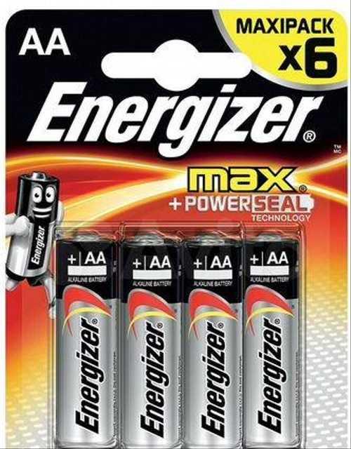 Батарейки Energizer Max E91, 1.5V (aа, 6 штук)