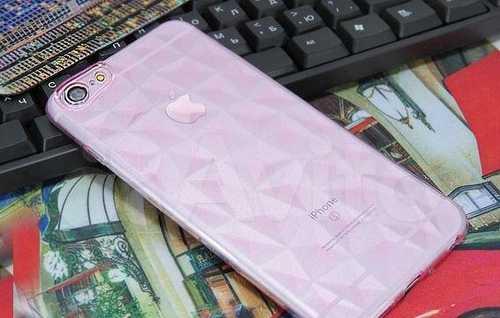 Чехол-накладка для iPhone 7\8 (4.7) jzzs Diamond TPU розовая