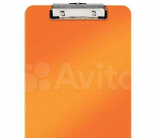 Доска-планшет Leitz "Wow", с верхним прижимом, A4, 320*228 мм, пластик, 1,7 мм, оранжевая (39710044)