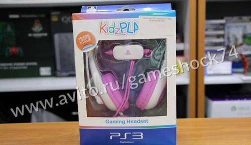 Гарнитура PS3 проводная стерео розовая kidzplay