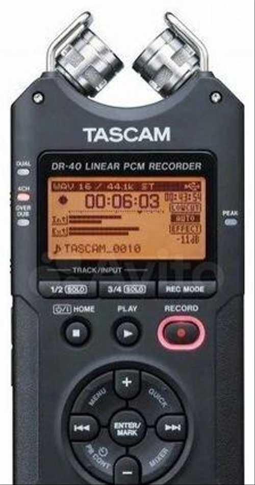 Диктофон рекордер tascam-dr40 (zoom h4)
