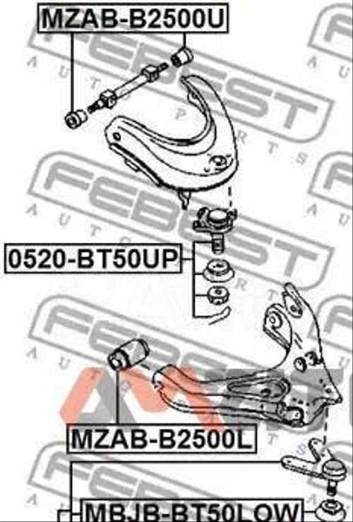 Febest 0520BT50UP Опора шаровая LR верхний рычаг ford Ranger/mazda B-Serie febest 0520-BT50UP