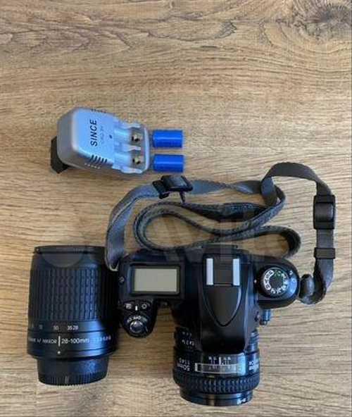 Nikon F75 nikkor 50mm 1.4, nikkor 28-100, аккумы