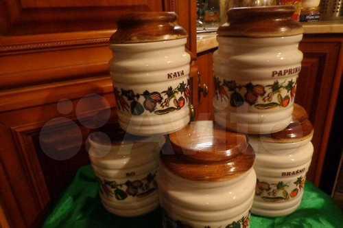 Югославия*Банки с крышками-5шт* Полка с досками
