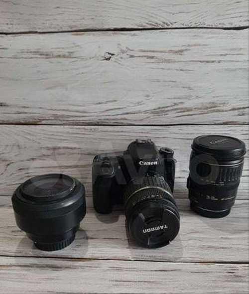 Зеркальный фотоаппарат Canon 70d и 3 обьектива