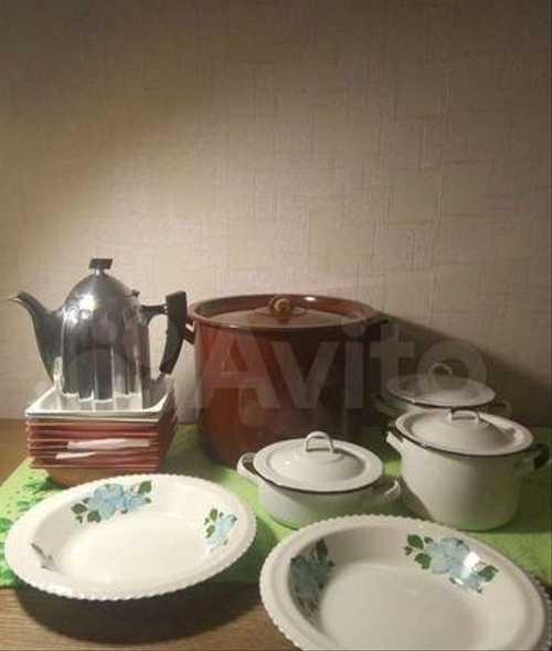 Эмалированная Советская посуда