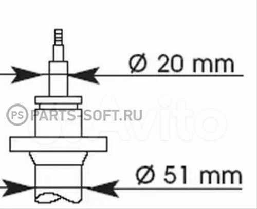 KYB 364021 Амортизатор передний GAS