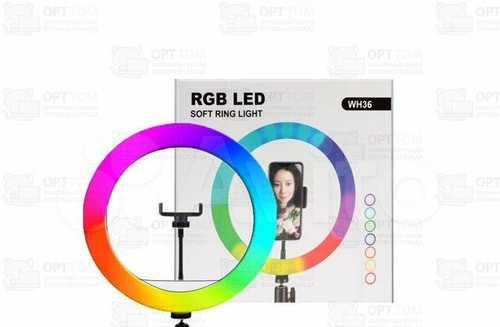 Кольцевая LED-RGB лампа WH-36 (36см - цветная)