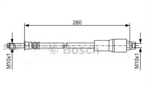 Bosch 1987476173 Шланг тормозной BMW E39 280мм зад