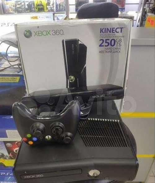 Xbox 360 Slim 250Gb Freeboot+Kinect+150игр