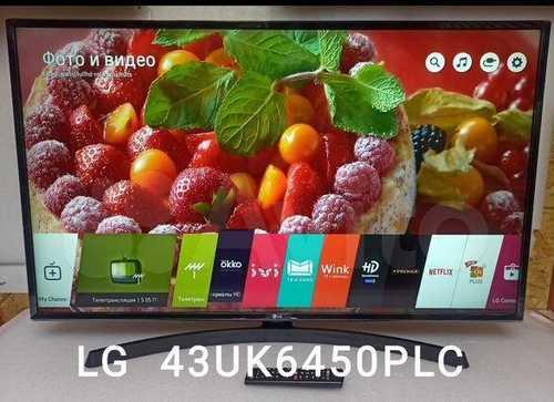 LG 43UK6450PLC 2019 г.109см 4К smart WI-FI