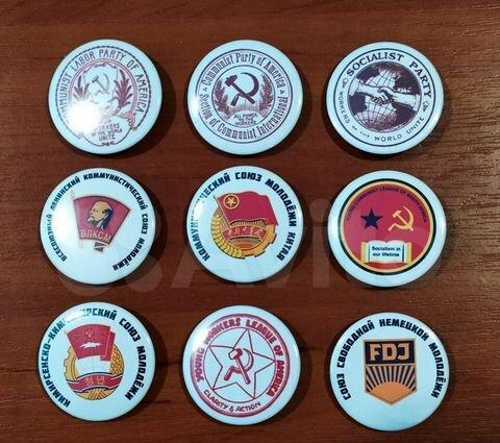 Коллекция Значков Социализм Коммунизм Мира 9 шт