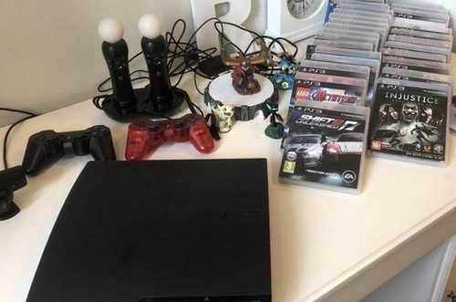 Sony PlayStation 3 + игры + джойстики + move + кам