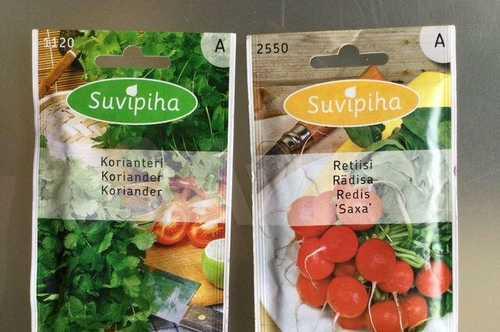 Семена кинза и редис (Финляндия)