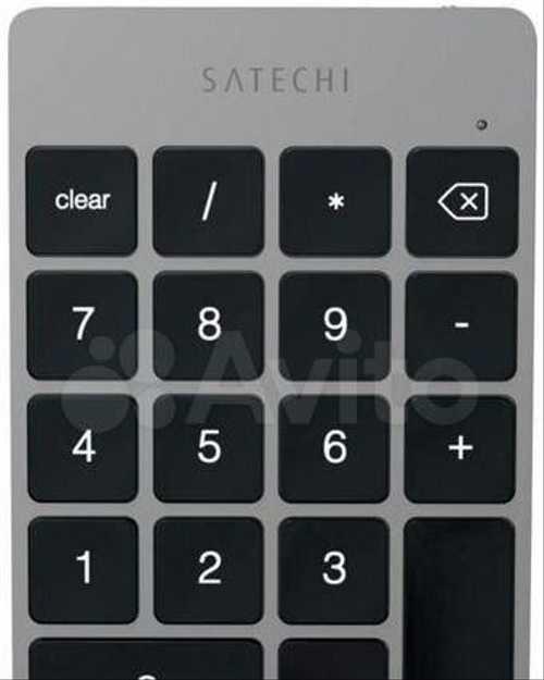 Беспроводная цифровая клавиатура Satechi Slim Rechargeable Bluetooth Keypad ST-salkpm (Dark Grey)
