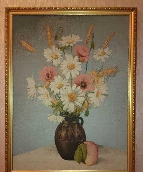 Картина гобелен луговые цветы