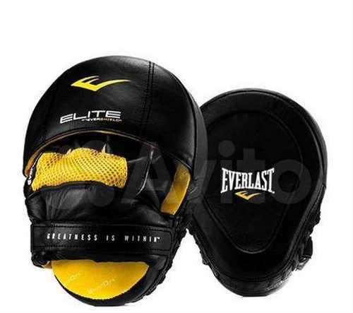 Лапы Everlast Pro Elite Leather Mantis черные