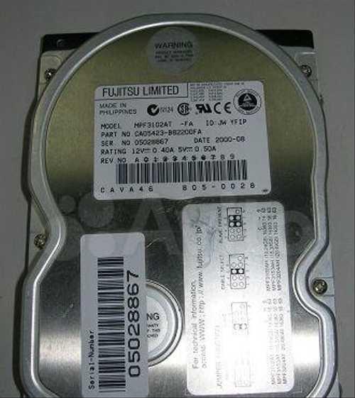 Жёсткий диск Fujitsu 10Gb 3,5"