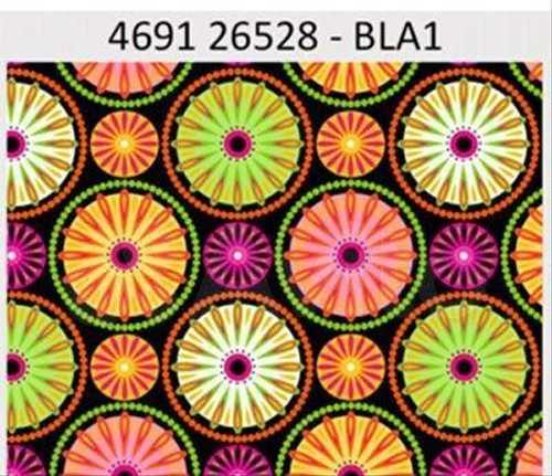 Ткань для пэчворка Peppy "Carousel", цвет: № 26528 BLA1, арт. 4691, 60х110 см