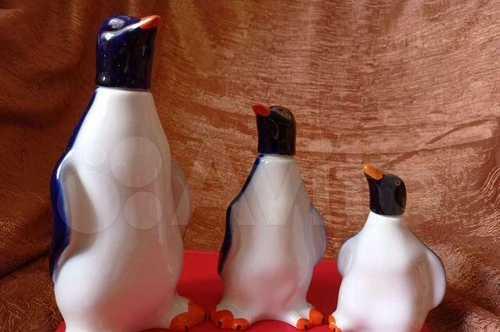 Фарфоровые статуэтки пингвины штоф лфз
