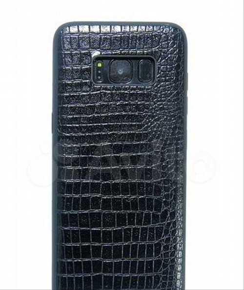 Чехол-накладка для Samsung G950 S8 TOP fashion Рептилия TPU черный Блистер