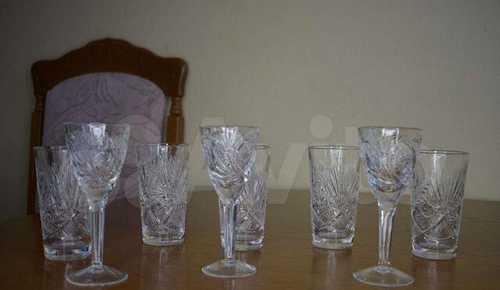 Хрустальные бокалы стаканы рюмки