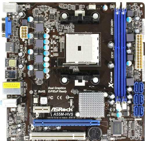 ASRock A55M-HVS FM1 AMD A55 2DDR3 + CPU A6-3620