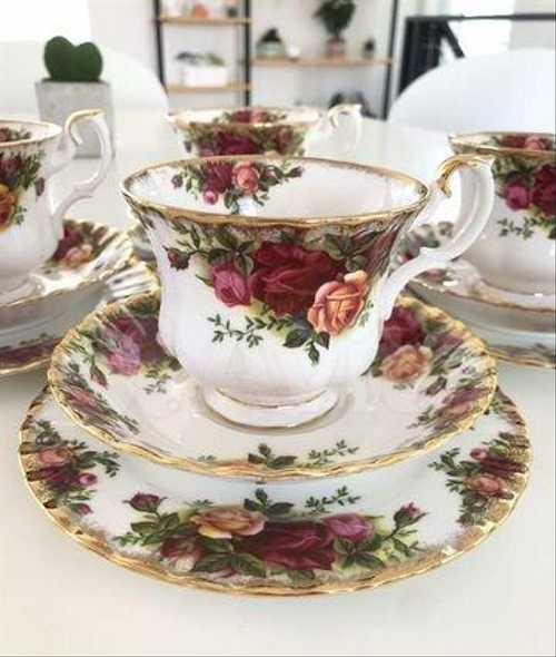 Чайное Трио Royal Albert Англия Розы Старой Англии