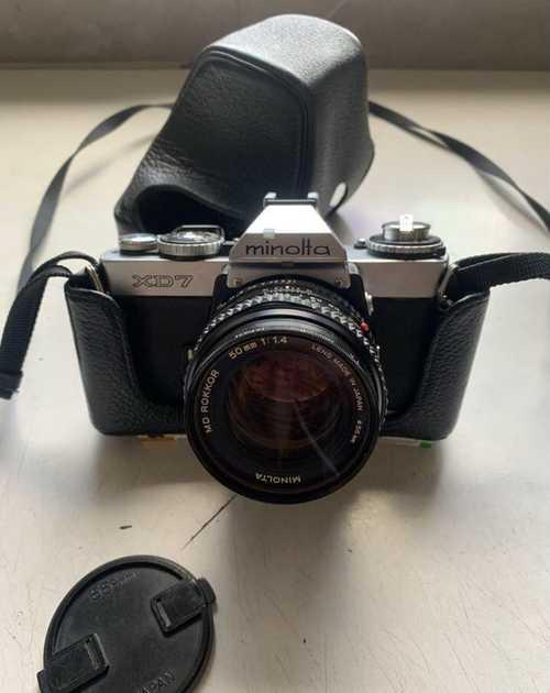 Плёночный фотоаппарат minolta XD7 с объективом