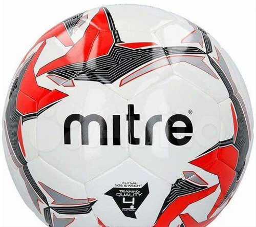 Мяч футзал. "mitre Futsal Tempest II" арт.BB9302WYI,р.4,32 пан,глян.пвх,руч.сш, бут.кам,бел-кр-че